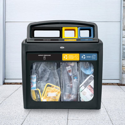 Pojemniki modułowe do segregacji odpadów Nexus® Evolution City - Glasdon