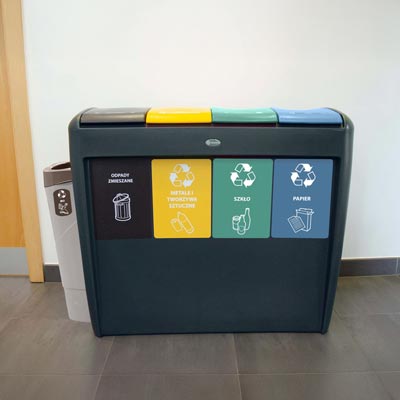 Stacja modułowa do segregacji odpadów Nexus® Evolution Quattro